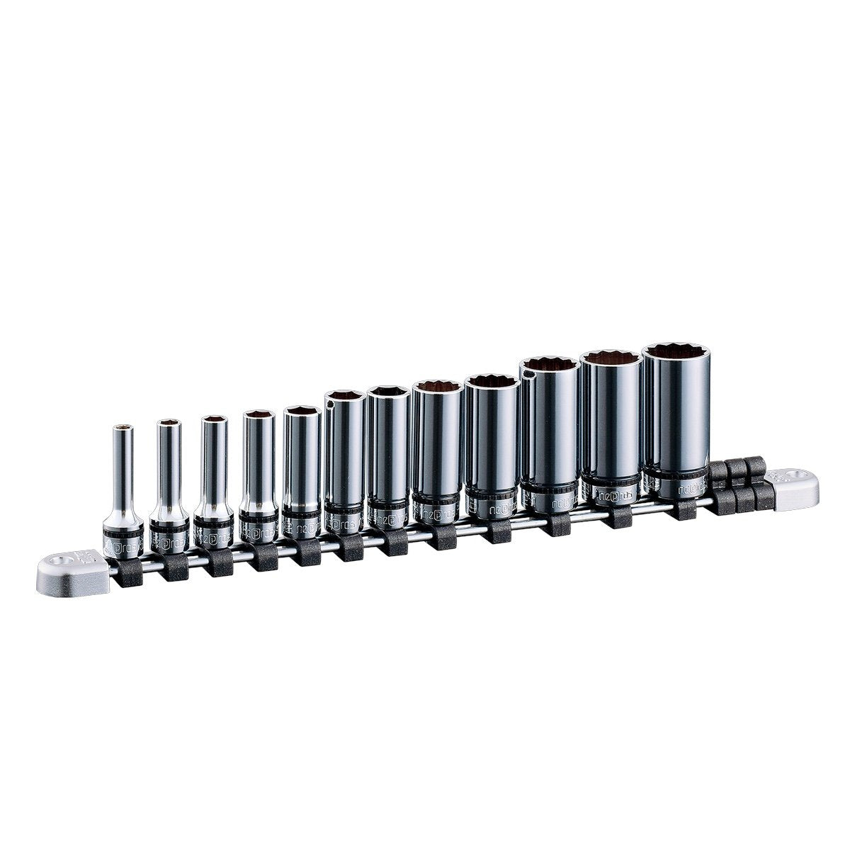 3/8"sq. Deep Socket Set (6pt. & 12pt.) Metric (12pcs) | nepros Tools